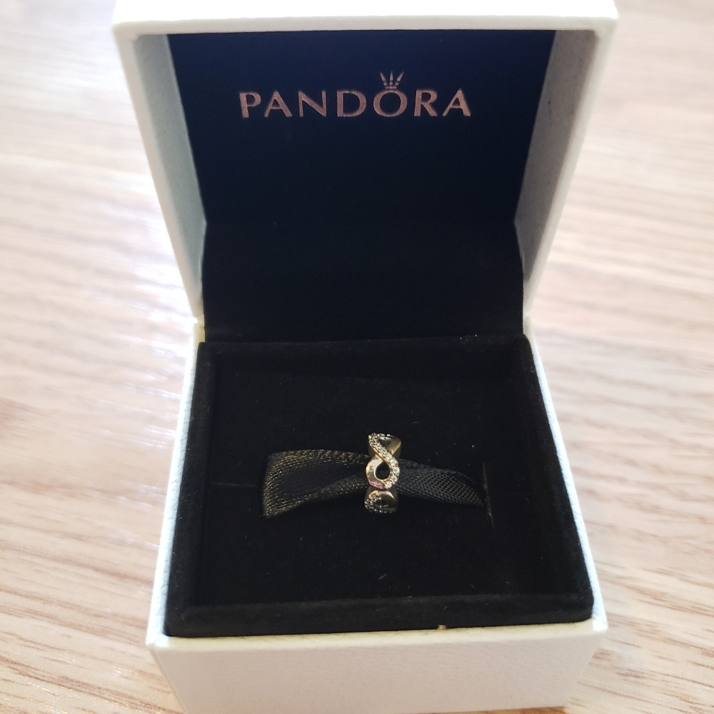 Authentic Pandora Infinite Love Symbol Charm - Gem